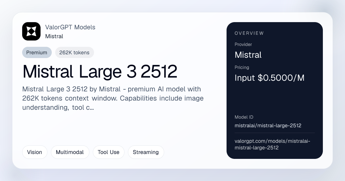 Mistral Large 3 2512